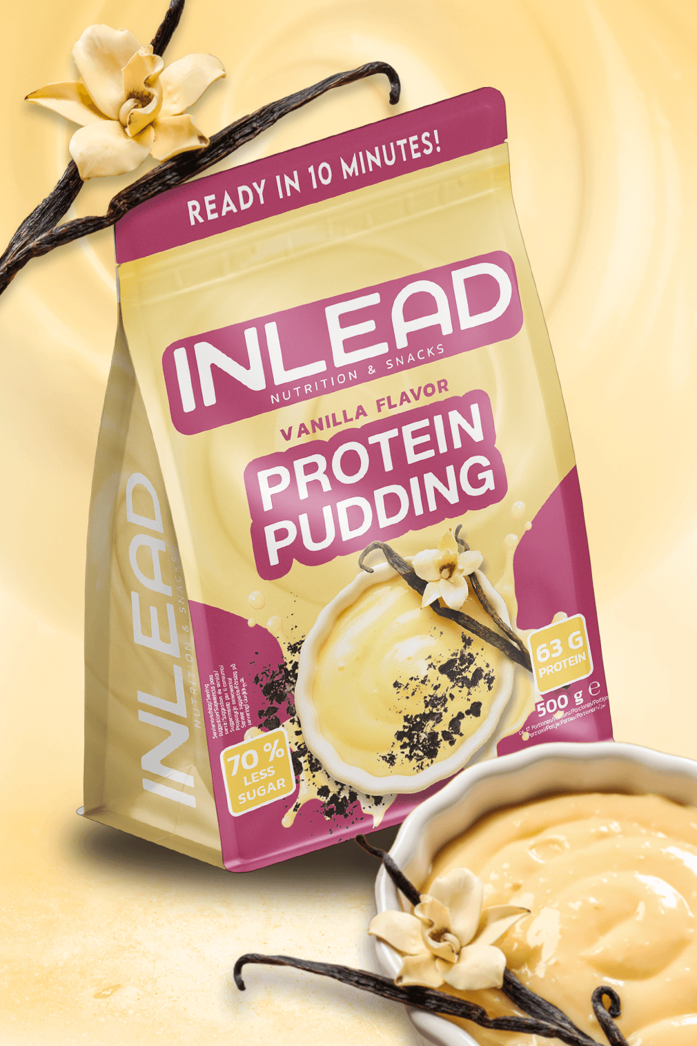 Inlead Protein Pudding 500 g Vanilla, 24,95